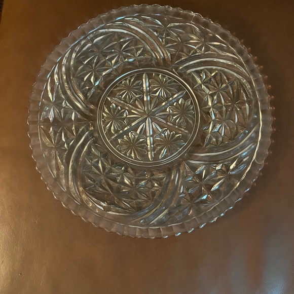 Dining | Vintage 195s Clear Glass Star Design Serving Platter | Poshmark